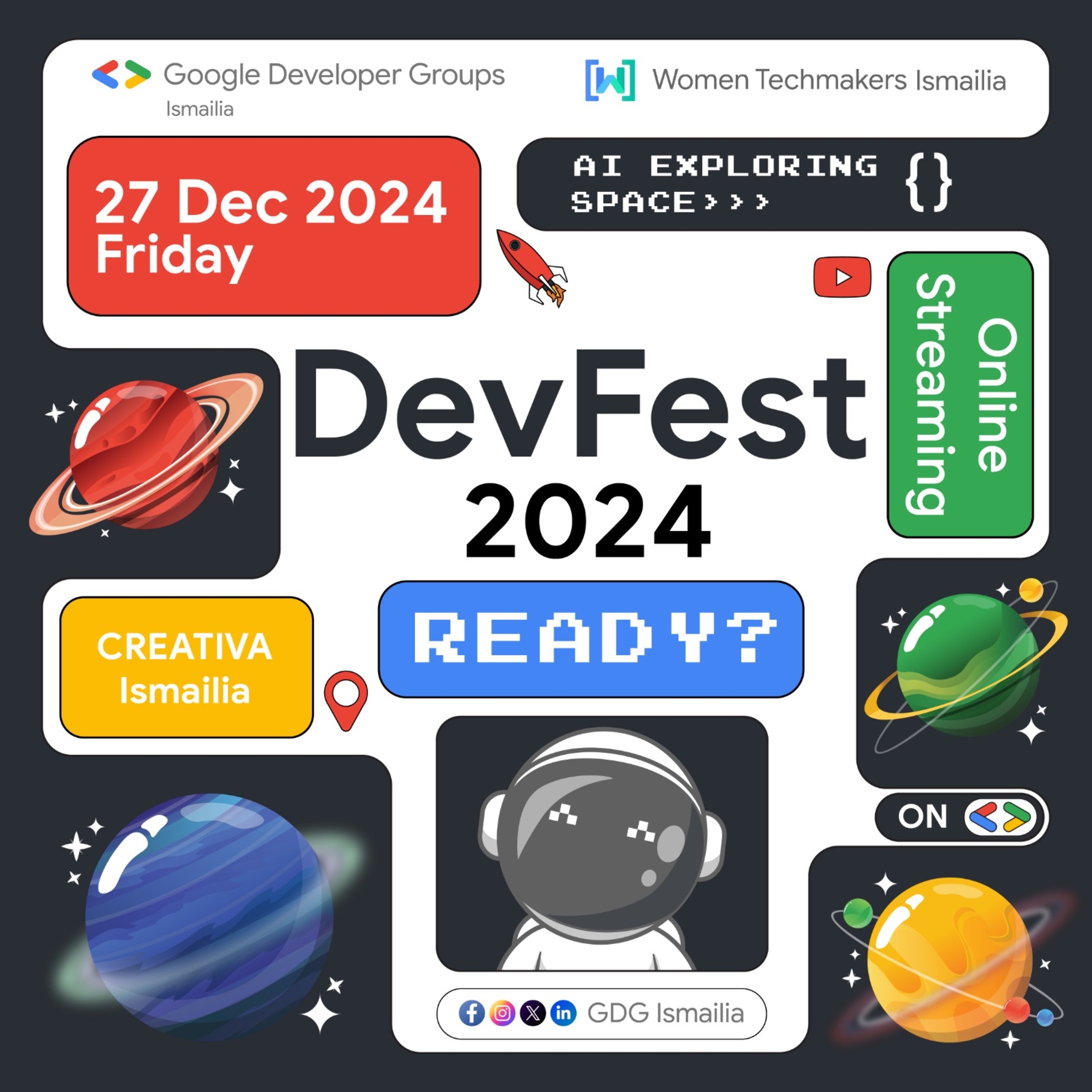 See DevFest Ismailia 2024 at Google Developer Groups GDG Ismailia